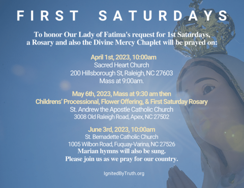 First Saturdays Rosary Event – April | Ignited by Truth